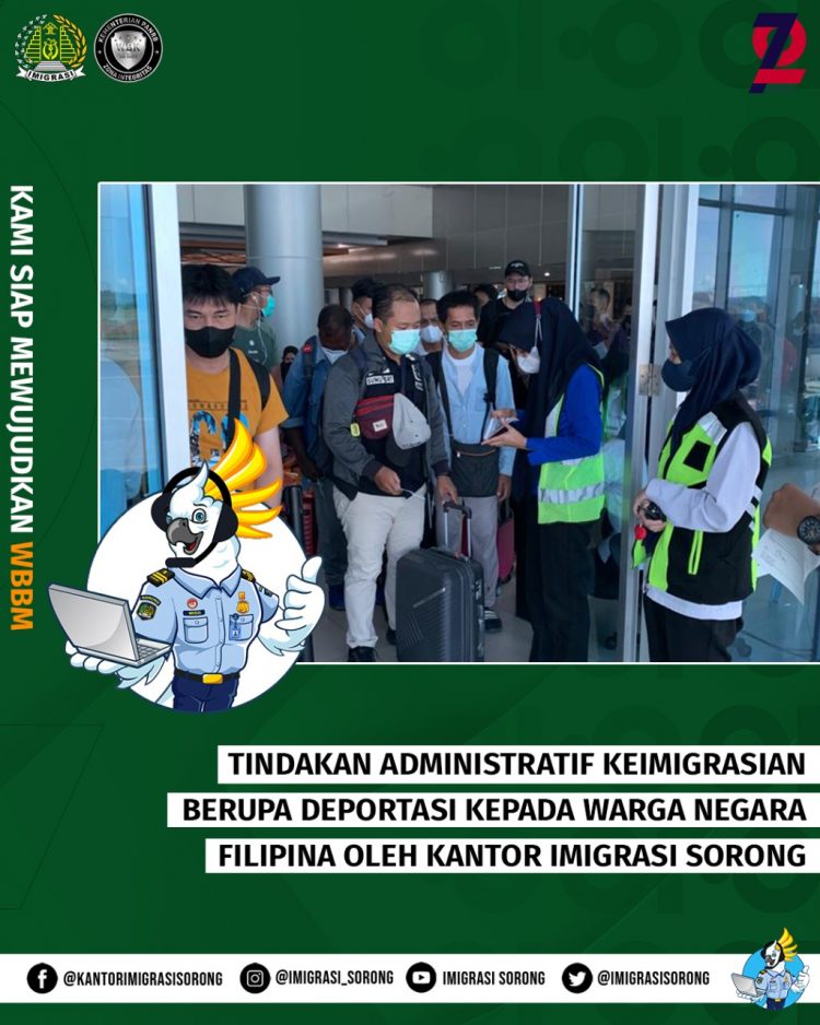 Imigrasi Sorong Deportasi Satu Warga Negara Filipina – Kantor Imigrasi ...