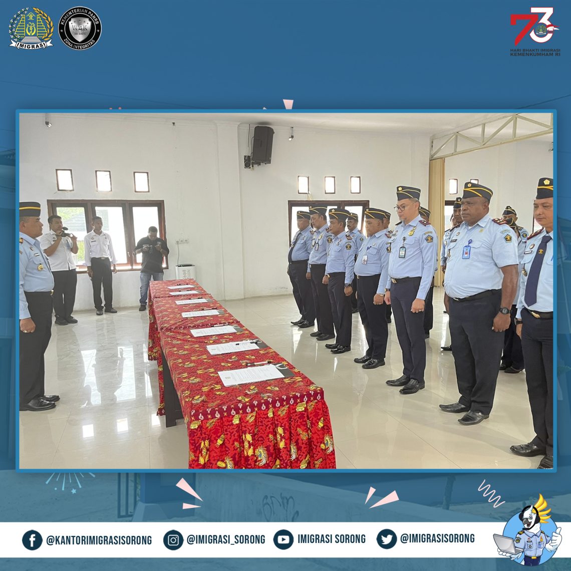 Pencanangan ZI Di Lingkungan Kemenkumham Papua Barat – Kantor Imigrasi Kelas II TPI Sorong