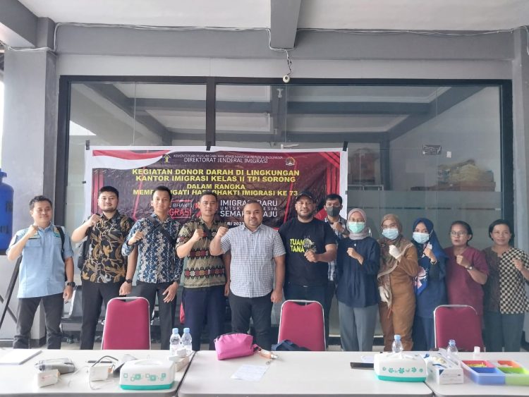 Kegiatan Donor Darah Dalam Rangka Menyambut HBI Ke-73 – Kantor Imigrasi Kelas II TPI Sorong
